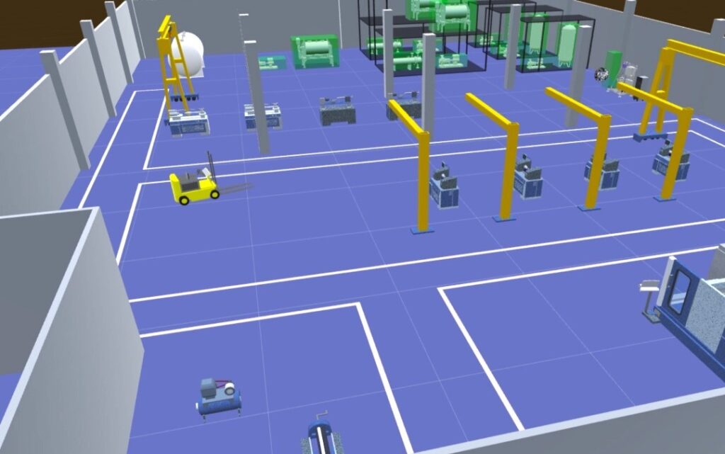 VR plant layout in Visio 3D | X-Visual